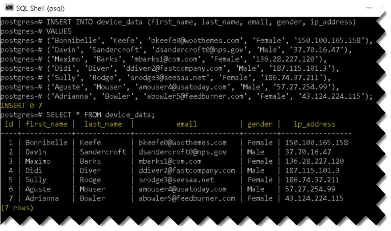 PostgreSQL INSERT Multiple Rows - DatabaseFAQs.com